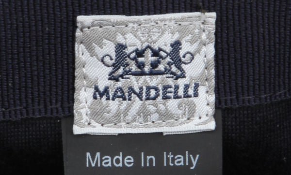 $450 Mandelli Midnight Navy Blue Wool Blend Baseball Cap - (MM38258 ...