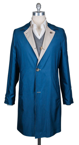 Kiton Beige Reversible Raincoat - (COATX10) - Parent